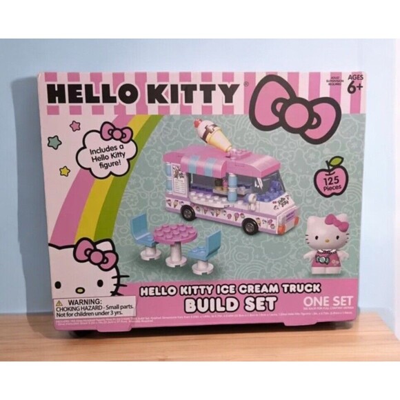 Sanrio | Toys | Sanrio Hello Kitty Figure Ice Cream Truck Build Set ...